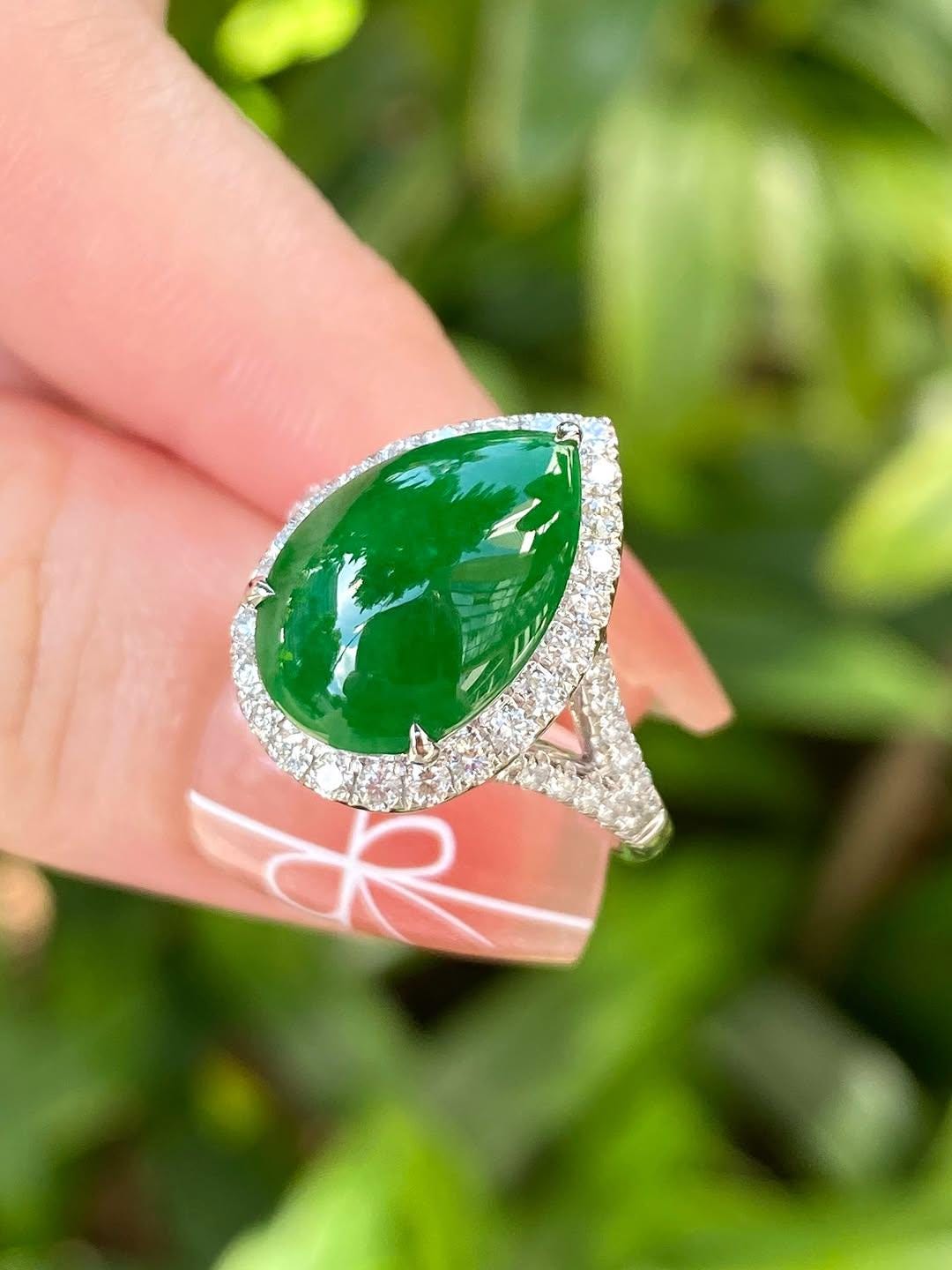Lab Created Jade Gemstone Ring - Etsy