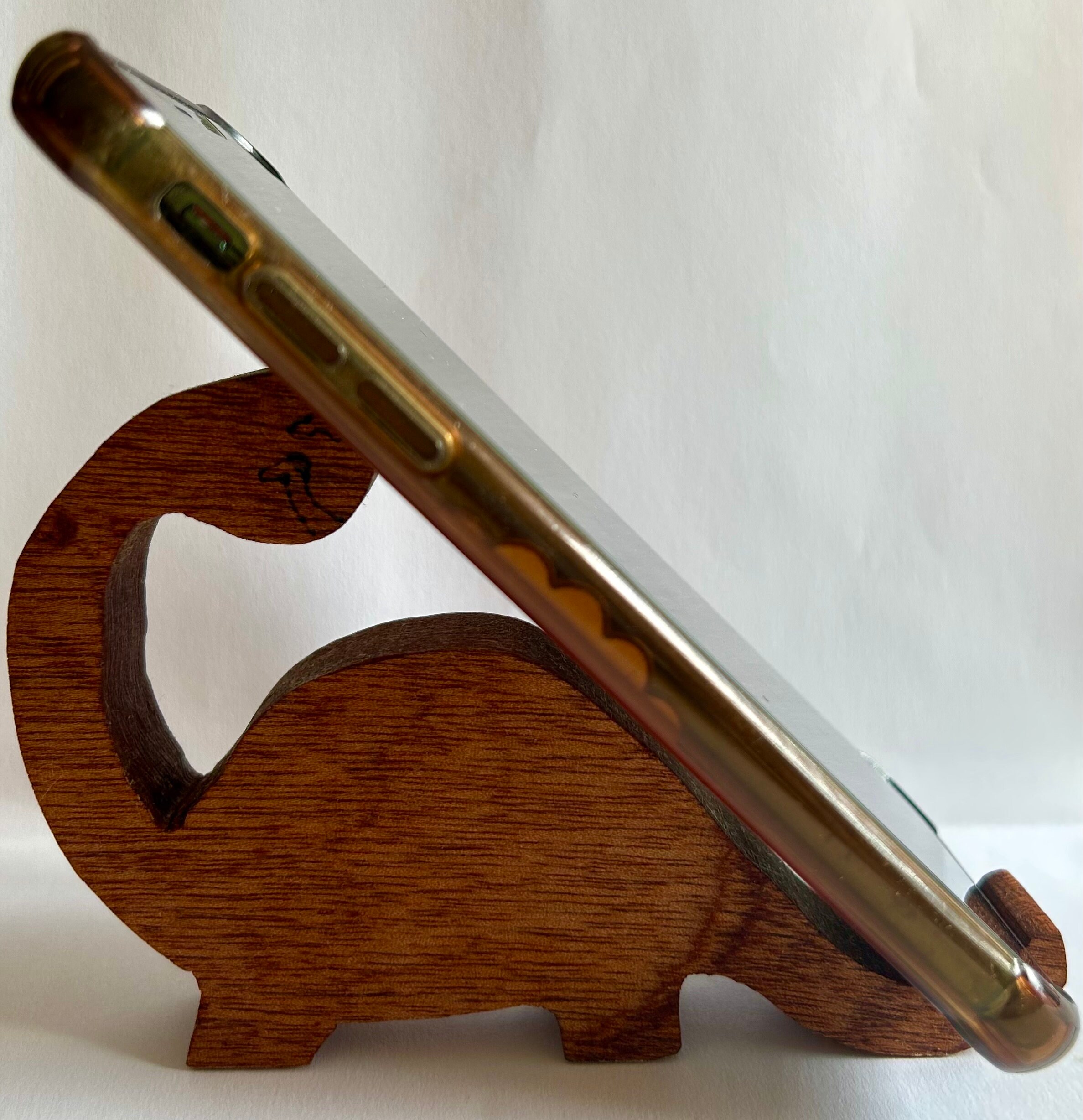 Handmade Wooden Dinosaur Phone Stand - Etsy