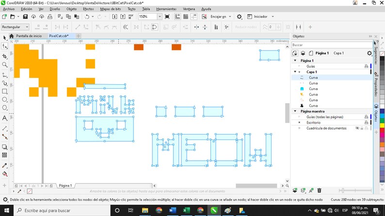 Pixel Cat 8 Bit Themed Retro Gamer Art Svg Eps Png Pdf AI DXF | Etsy