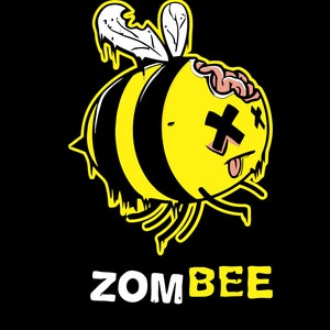 Zombee Svg Zombie Bee Bumblebee Zombi Svg Comic Comedy Fun Funny Eps ...
