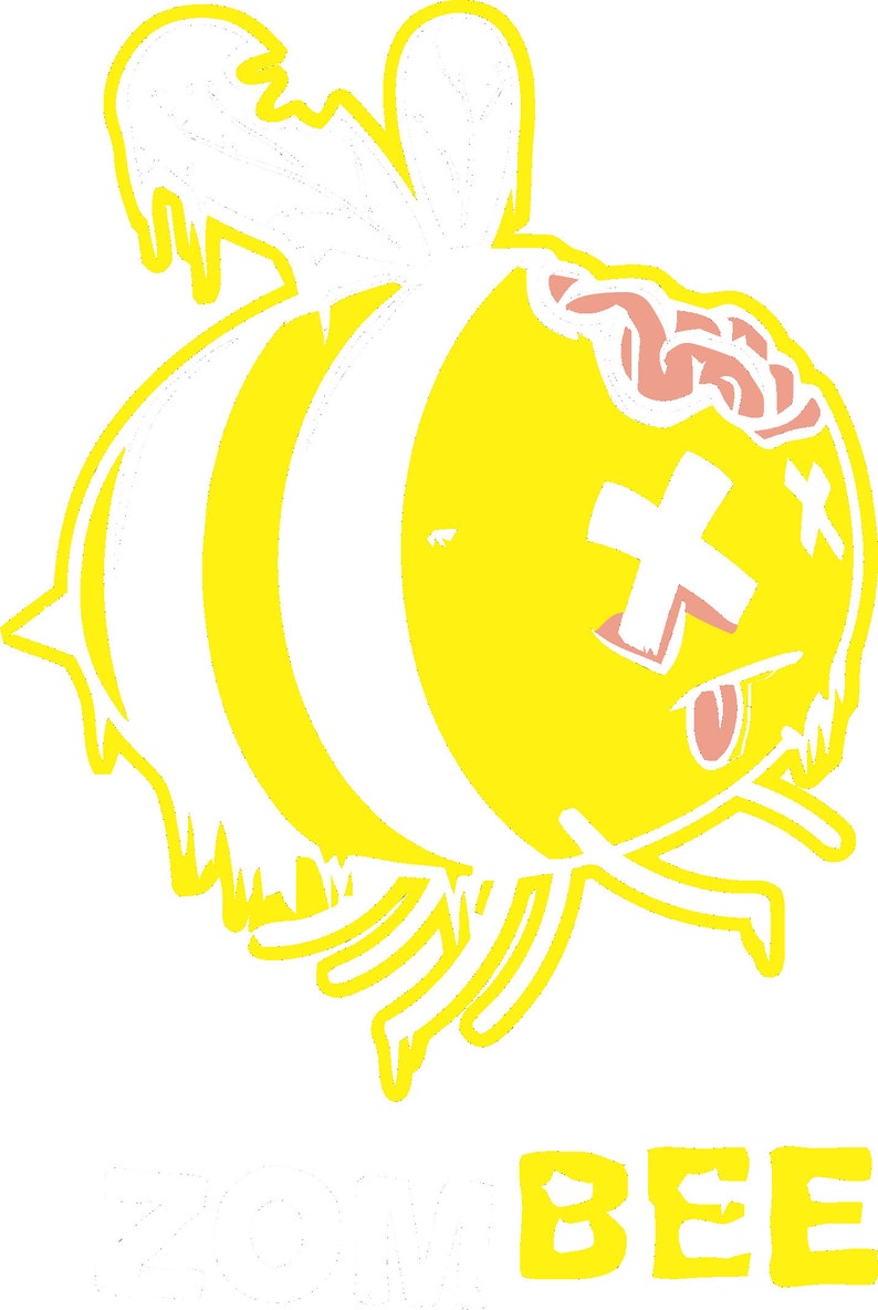 Zombee Svg Zombie Bee Bumblebee Zombi Svg Comic Comedy Fun Funny Eps ...