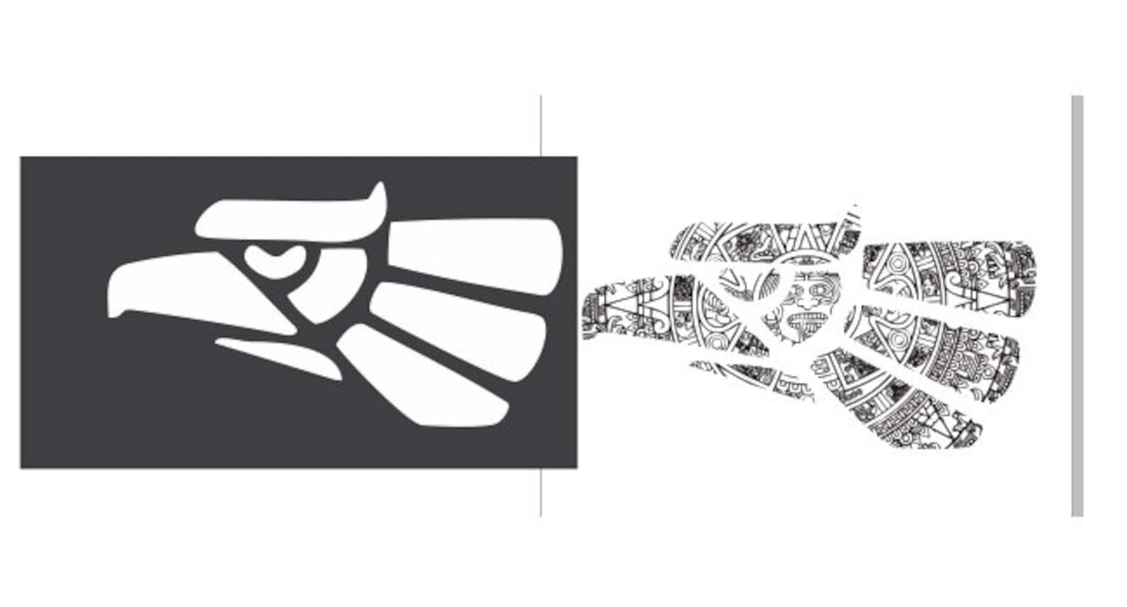 Mexican Eagle. Tribal. Aztec Calendar. Mexico. Svg, Pdf, Png, Ai, Eps ...