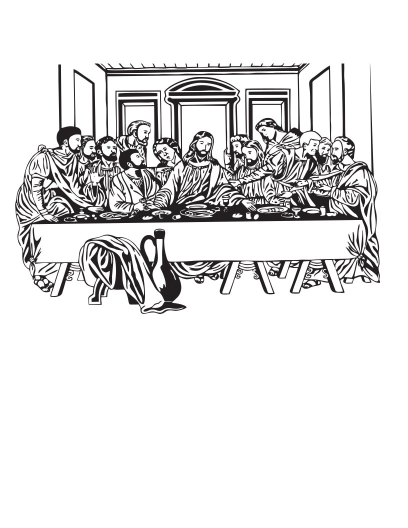 The Last Supper La Última Cena Santa Svg Eps Dxf Pdf Png Ai Vector ...