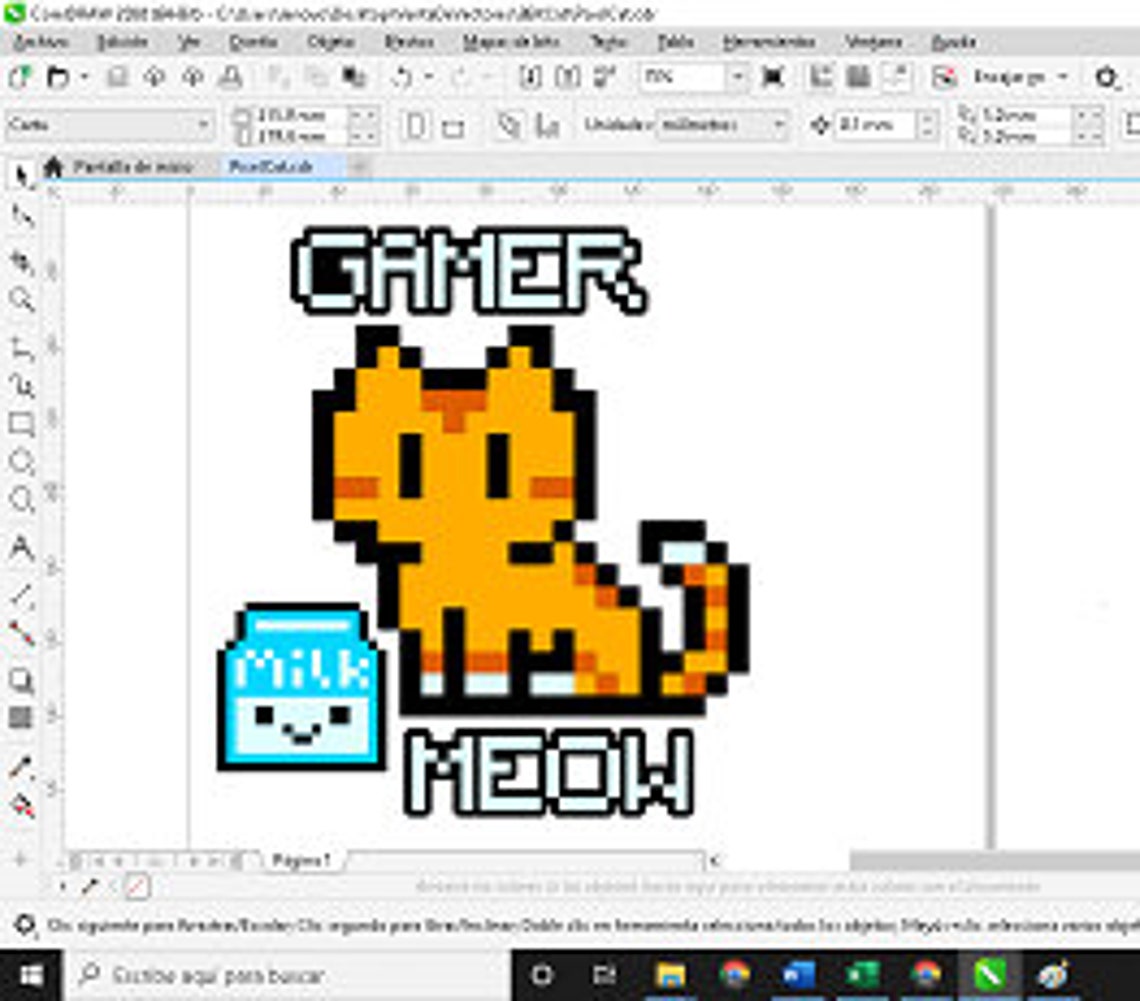 Pixel Cat 8 Bit Themed Retro Gamer Art Svg Eps Png Pdf AI DXF | Etsy