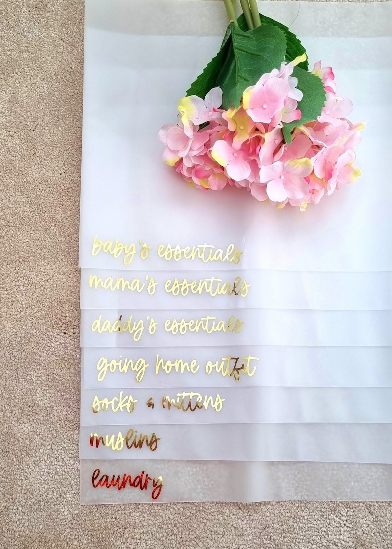 The Labour Hospital Bag Organiser Label Set of 10 20 30 or - Etsy