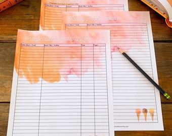 Butterfly Themed Reading Log Pack: Kids Reading List Family Read Alouds ...