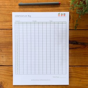 Succulents | Plants Themed Attendance Log Homeschool Portfolio Planning ...