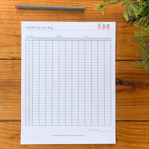 Succulents | Plants Themed Attendance Log Homeschool Portfolio Planning ...