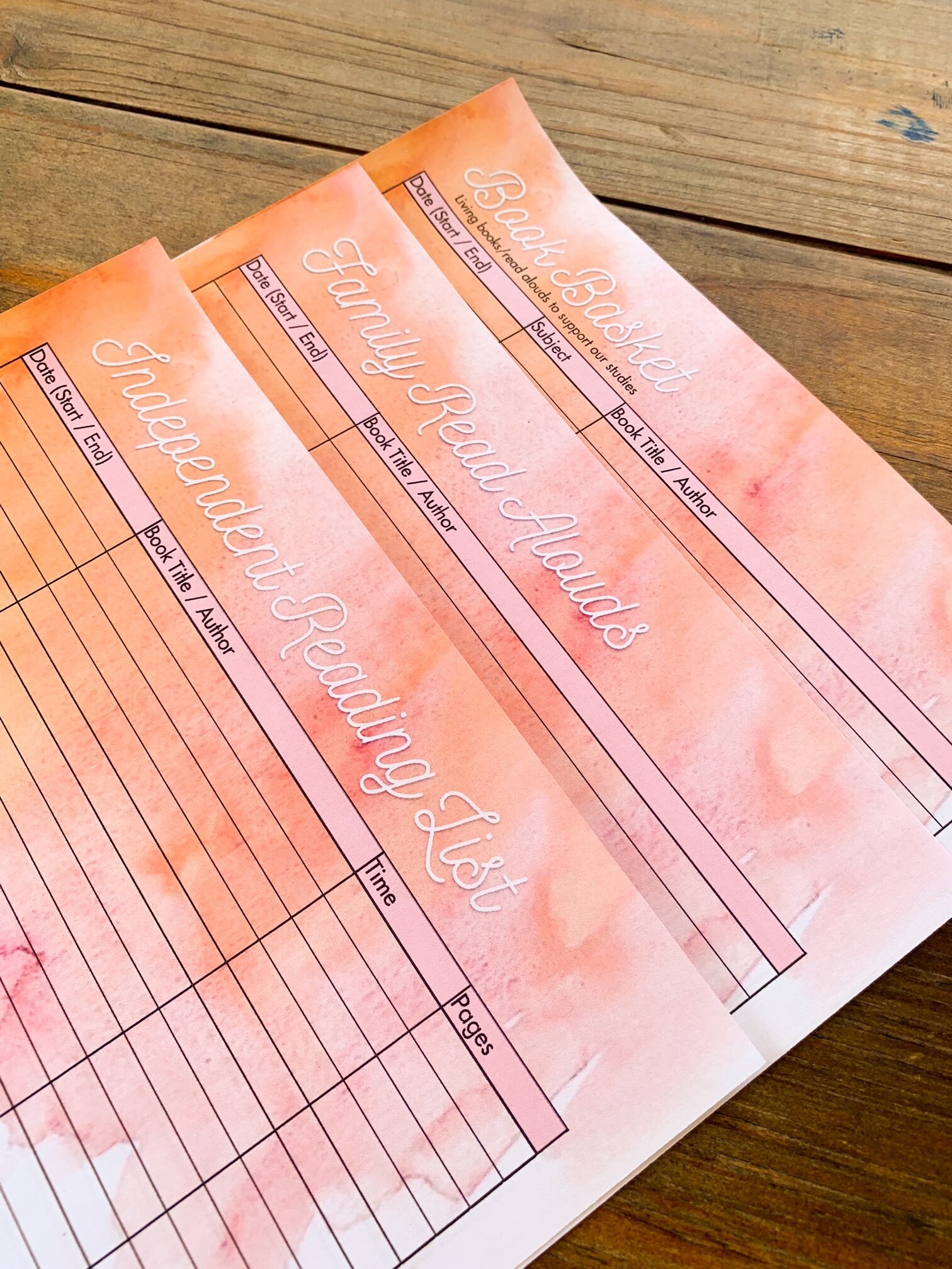 Ice Cream Themed Reading Log Pack: Kids Reading List Family Read Alouds ...