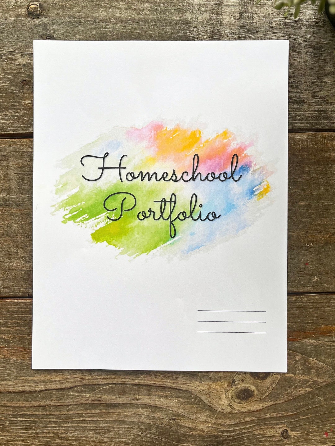 Green Watercolor Homeschool Portfolio Bundle / Homeschool Subject ...