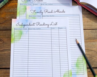 Butterfly Themed Reading Log Pack: Kids Reading List Family Read Alouds ...