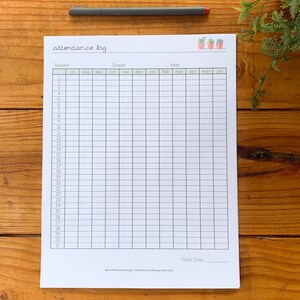 Succulents | Plants Themed Attendance Log Homeschool Portfolio Planning ...