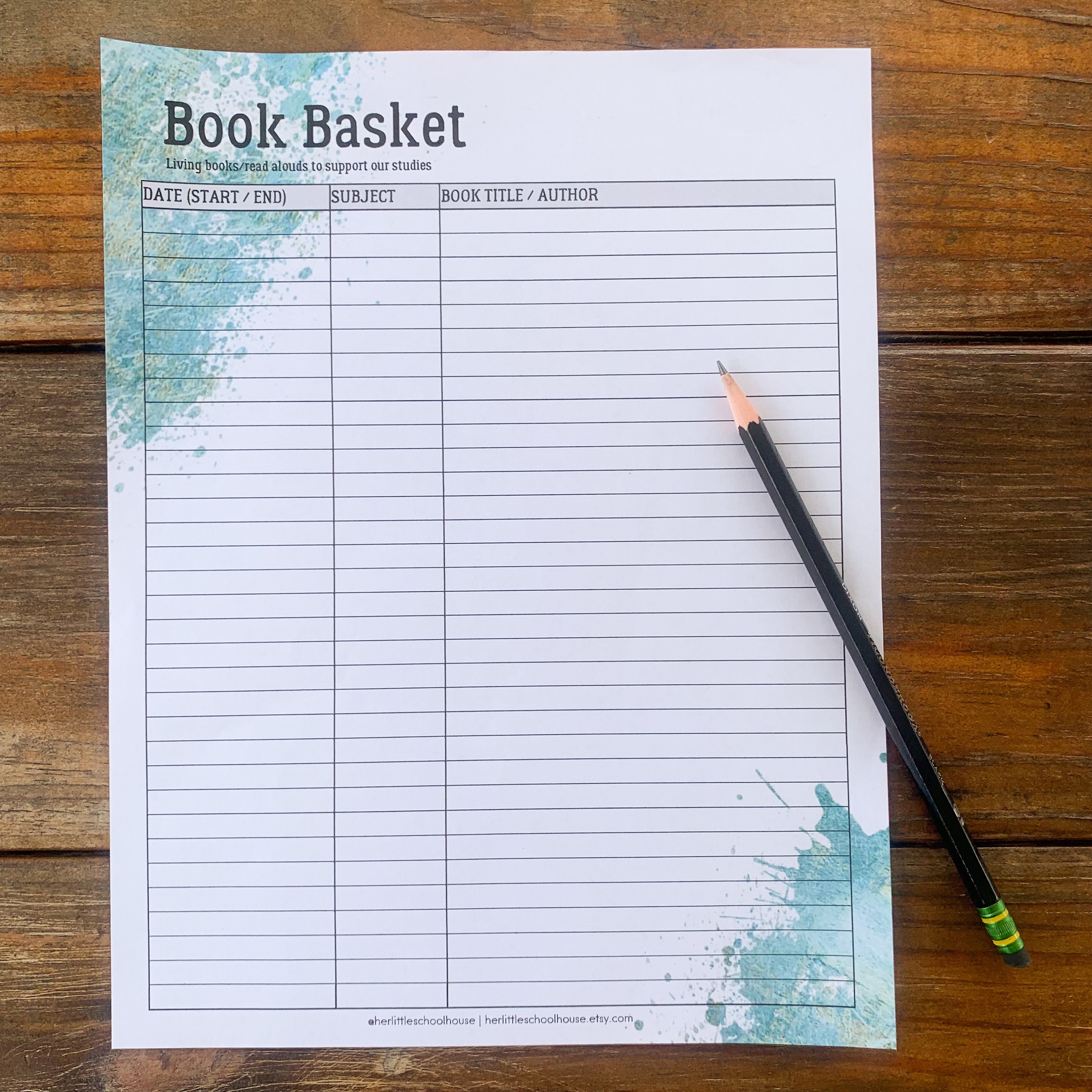 Blue Grunge Themed Reading Log Pack: Kids Reading List Family Read ...