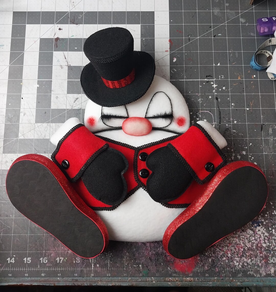 PREORDER Sleepy Snowman, Wreath Attachment - Etsy