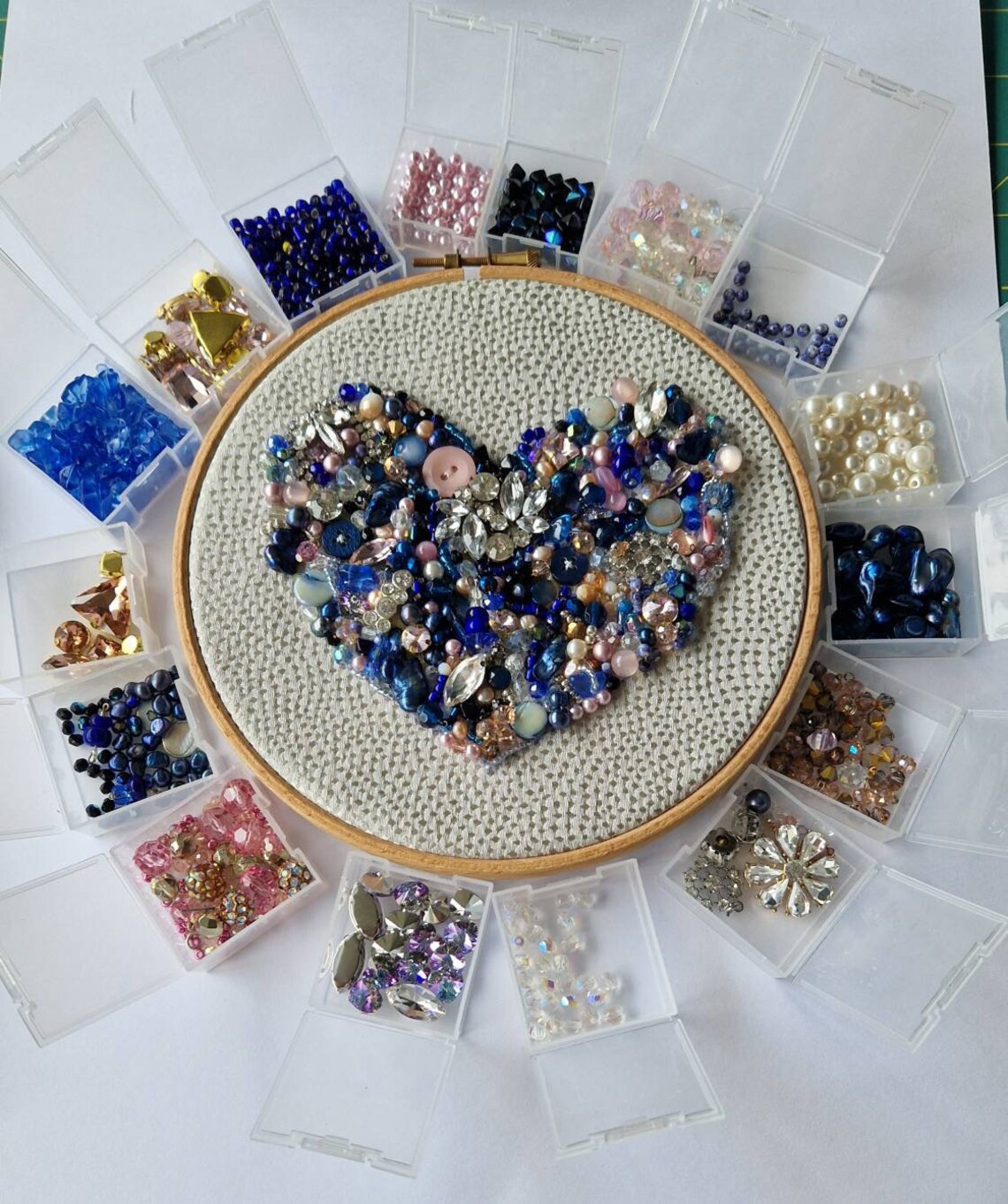 Heart Jewel Picture. Heart Wall Art Anniversary Gift - Etsy