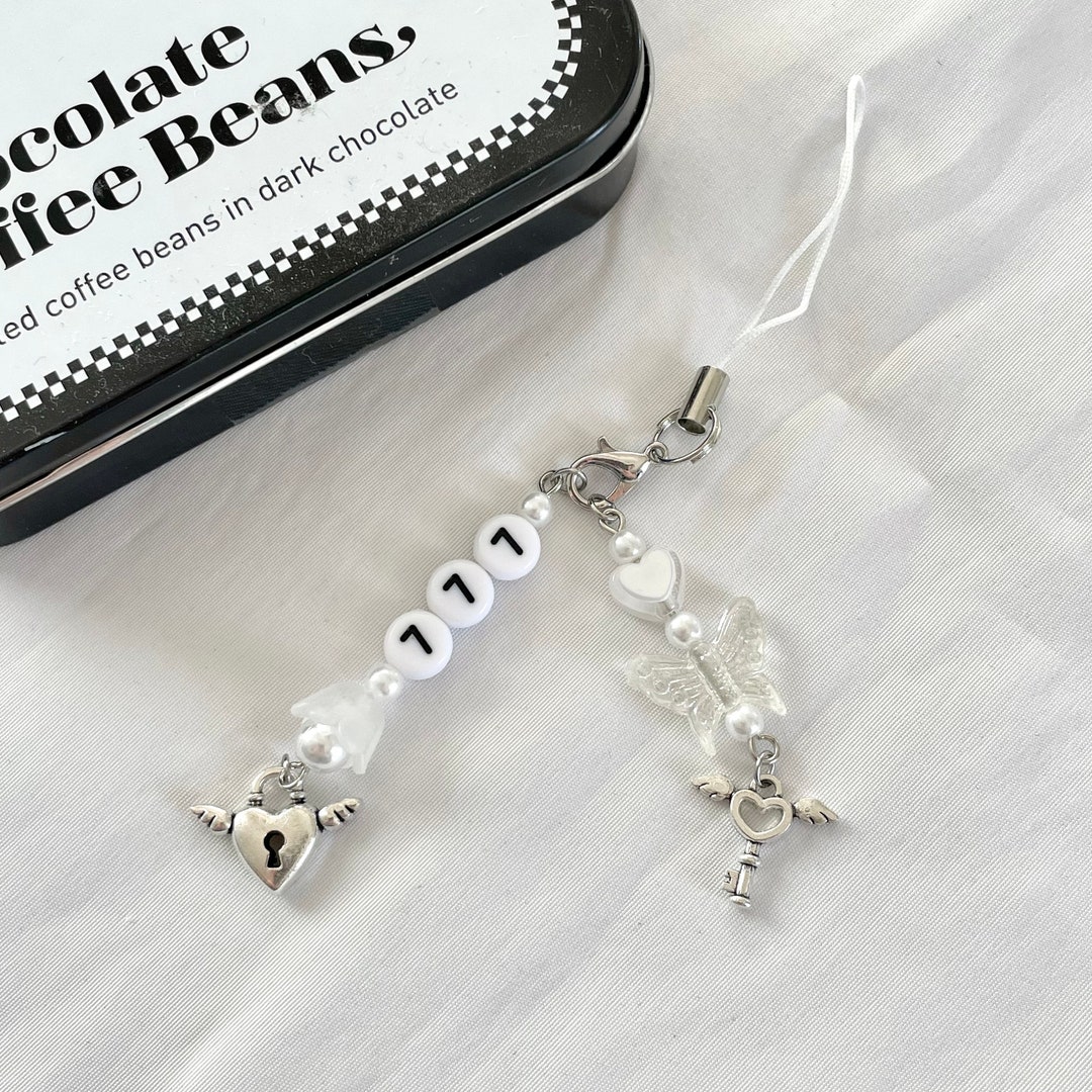 Angel Number Keychain (all Numbers) / Angel Number Phone Charm - Etsy