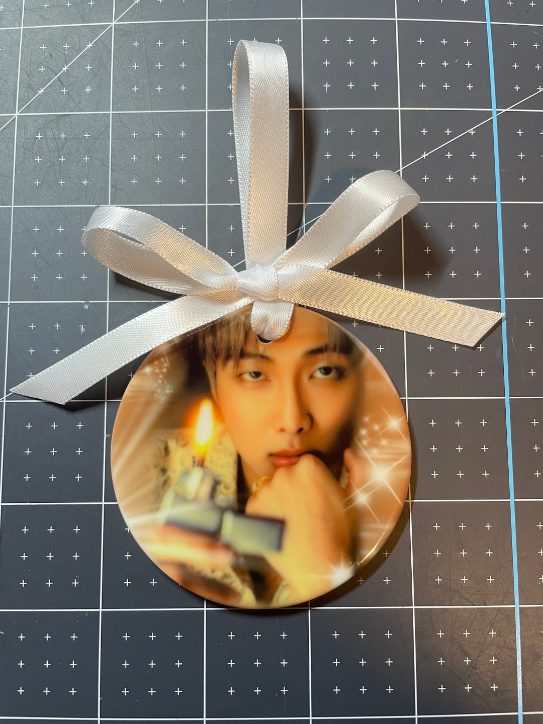 BTS RM Christmas Ornament Ceramic 3in. Round | Namjoon - Etsy