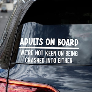 ADULTS on Board Car Decal, Driver Decal, Truck Decals, Suv Decals ...