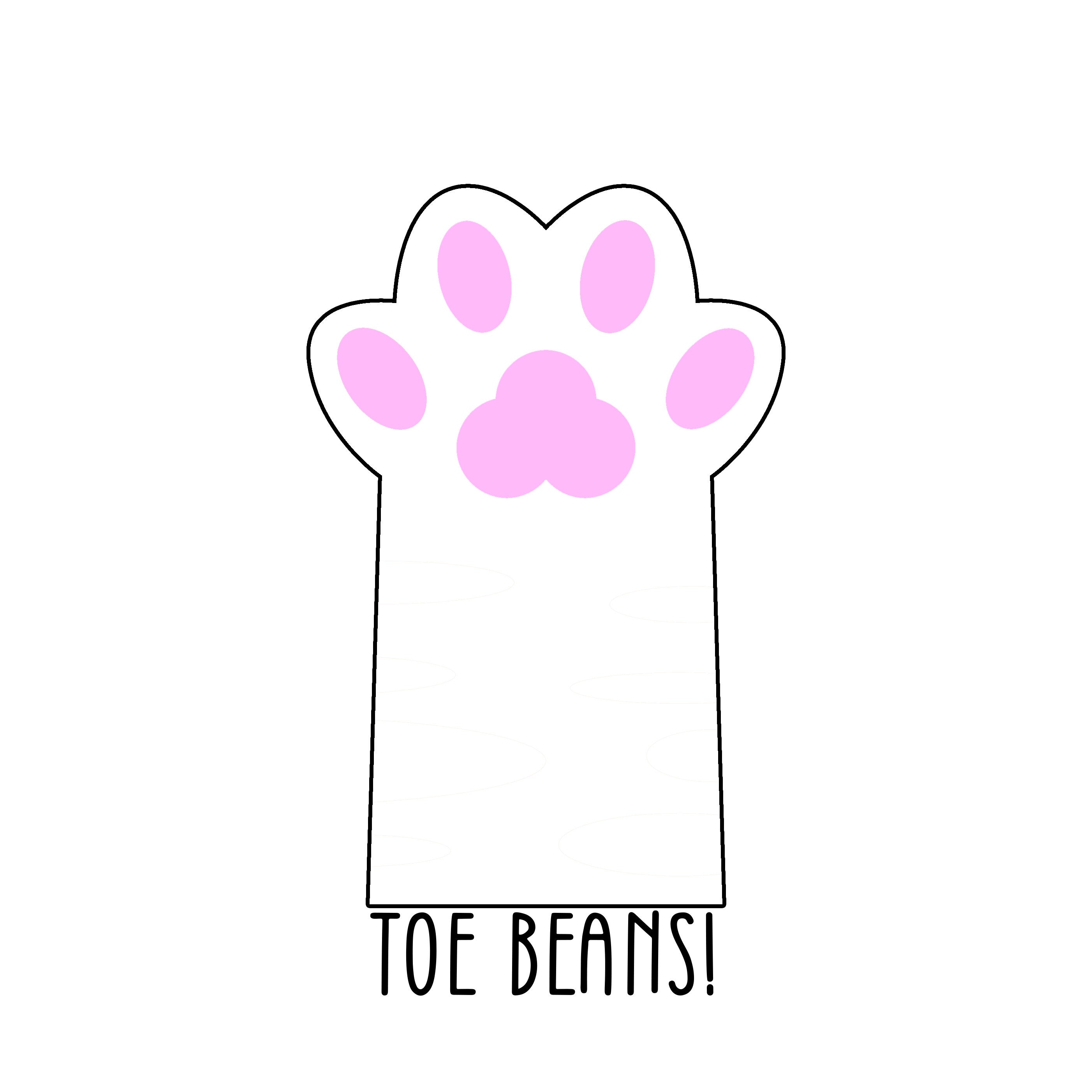 Toe Beans Sticker, Cat Paw Sticker, Cat Gifts, Gift for Cat Lover, Pet ...