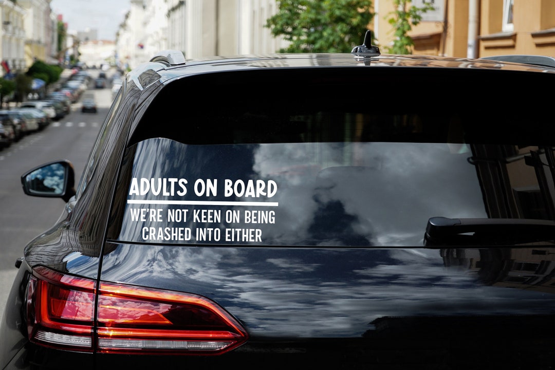 ADULTS on Board Car Decal, Driver Decal, Truck Decals, Suv Decals ...