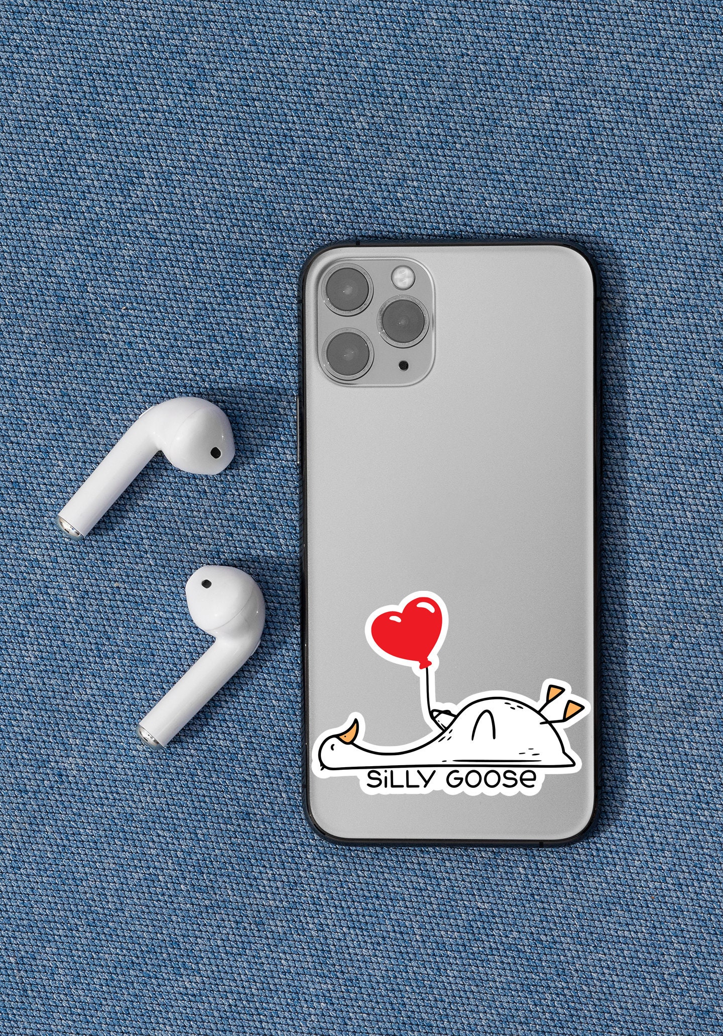 Silly Goose Sticker, Funny Bird Stickers, Funny Stickers, Sticker for ...