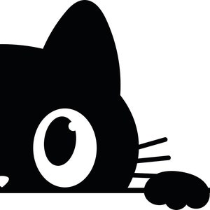 Peeking Cat Window Peeker Vinyl Decal | Gifts for Cat Lover | Cat Car ...
