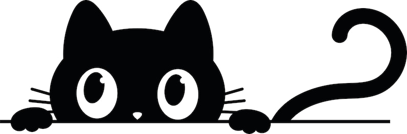 Peeking Cat Window Peeker Vinyl Decal | Gifts for Cat Lover | Cat Car ...