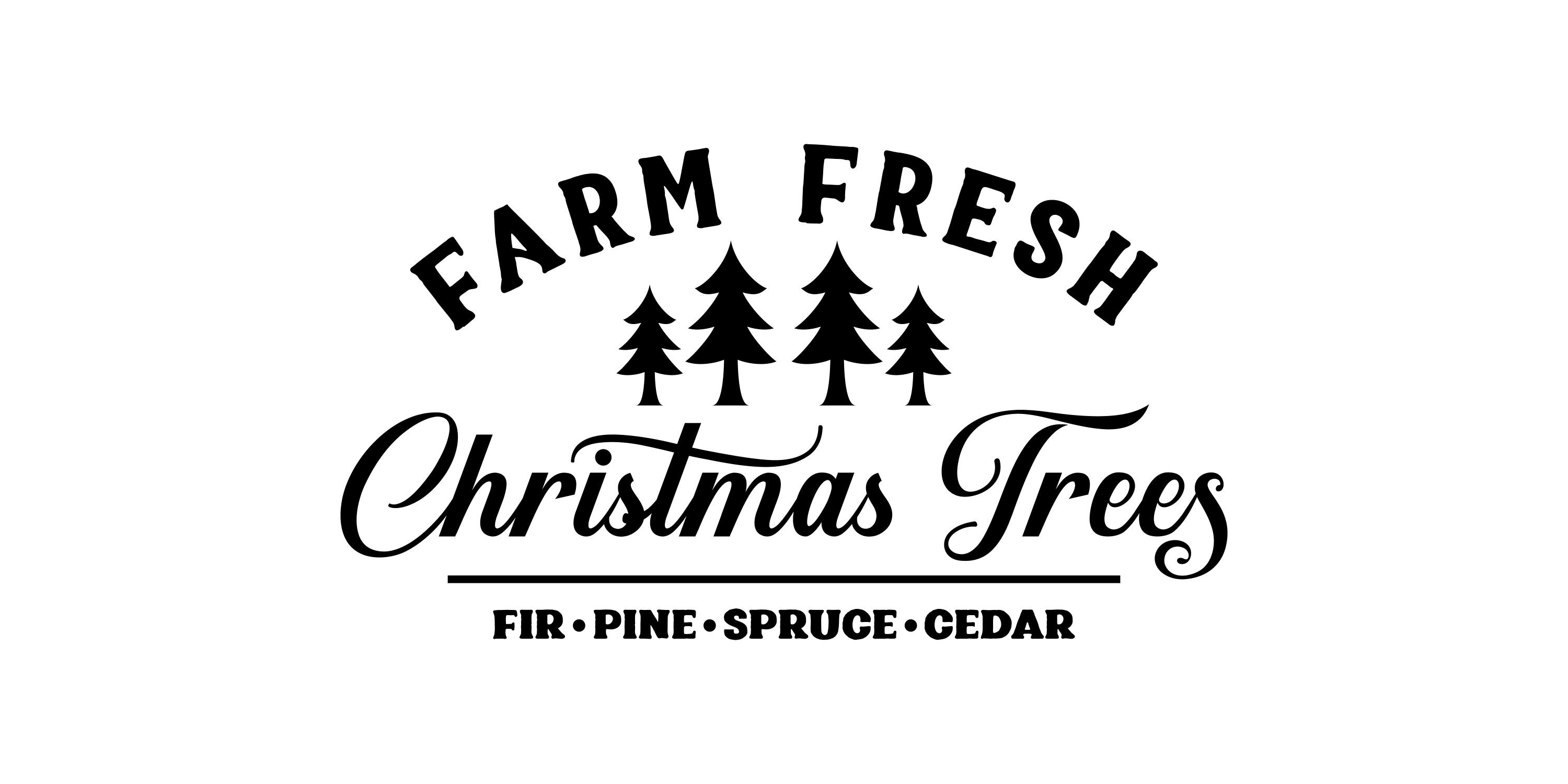 Farm Fresh Christmas Trees Vinyl Decal Christmas Decal - Etsy