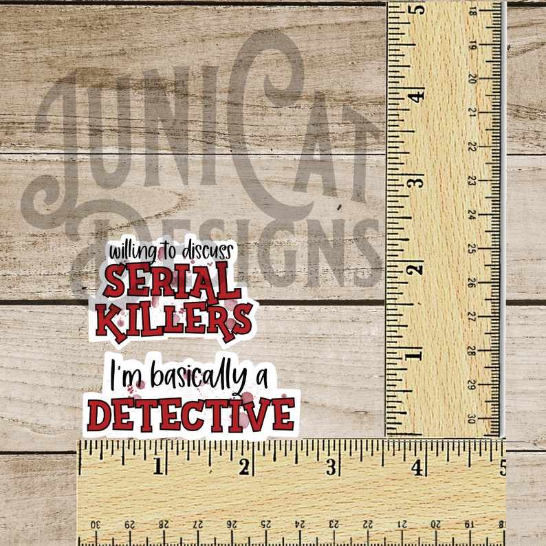 True Crime Sticker Set, Crime Show Stickers, Set of 4, Funny Stickers ...