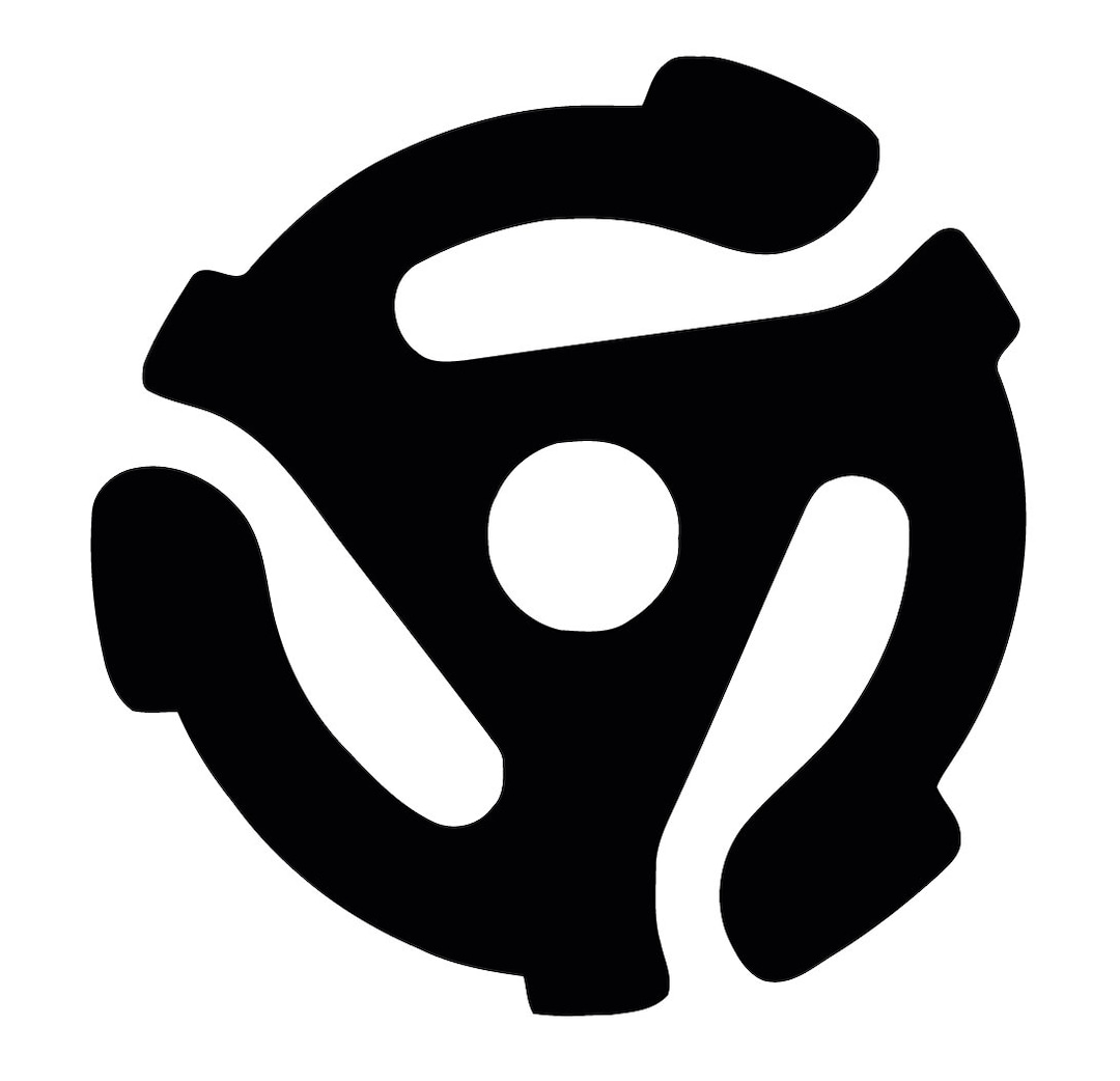 45 RPM Vinyl Record Adapter DECAL - Choose Size & Color - Etsy