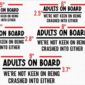 ADULTS on Board Car Decal, Driver Decal, Truck Decals, Suv Decals ...