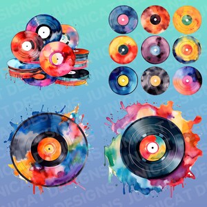 Vinyl Records Clipart, Record Clip Art, Digital Download, Instant ...