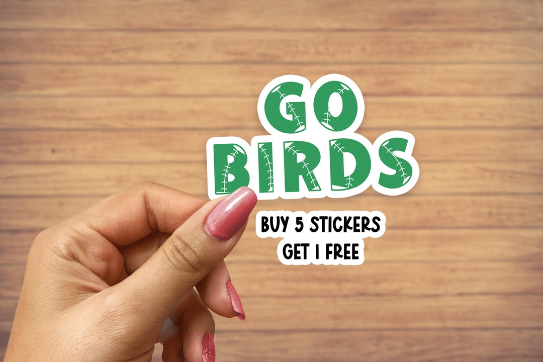 GO BIRDS Sticker, Football Sticker, Sports Stickers, Waterbottle ...