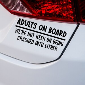 ADULTS on Board Car Decal, Driver Decal, Truck Decals, Suv Decals ...