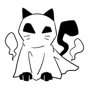 Halloween Ghost Cat - Vinyl Decal - Choose Size / Color - Etsy