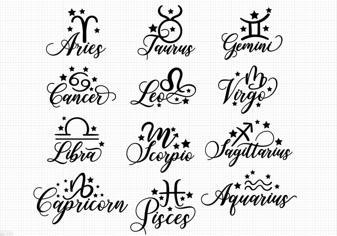 Astrology Star Sign 4" Vinyl Decal - Choose Your Sign and Color - Etsy