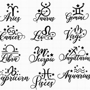 Astrology Star Sign 4" Vinyl Decal - Choose Your Sign and Color - Etsy