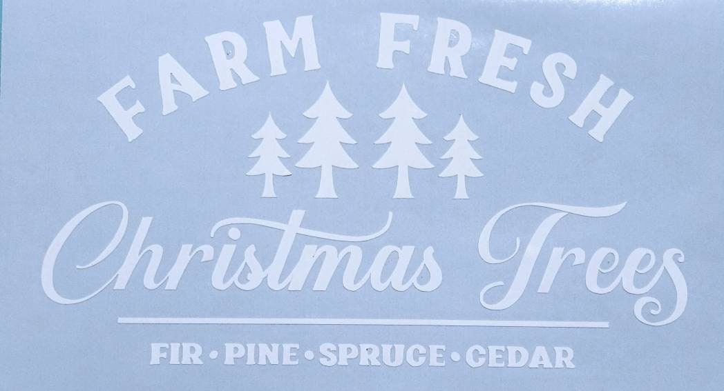 Farm Fresh Christmas Trees Vinyl Decal Christmas Decal - Etsy