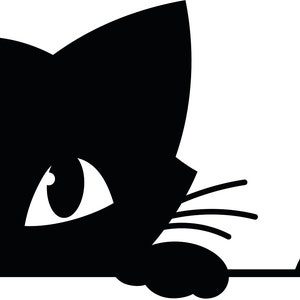 Peeking Cat Window Peeker Vinyl Decal | Gifts for Cat Lover | Cat Car ...