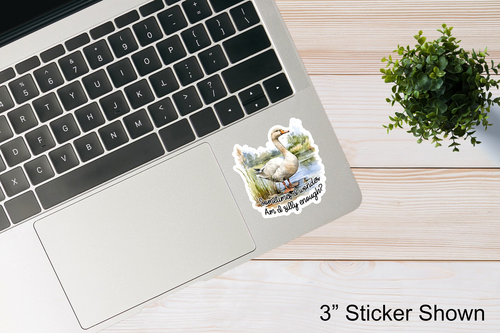 Silly Goose Sticker, Funny Bird Stickers, Laptop Sticker, Water Bottle ...