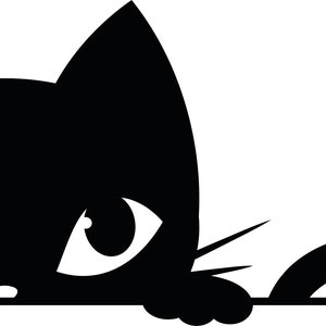 Peeking Cat Window Peeker Vinyl Decal | Gifts for Cat Lover | Cat Car ...