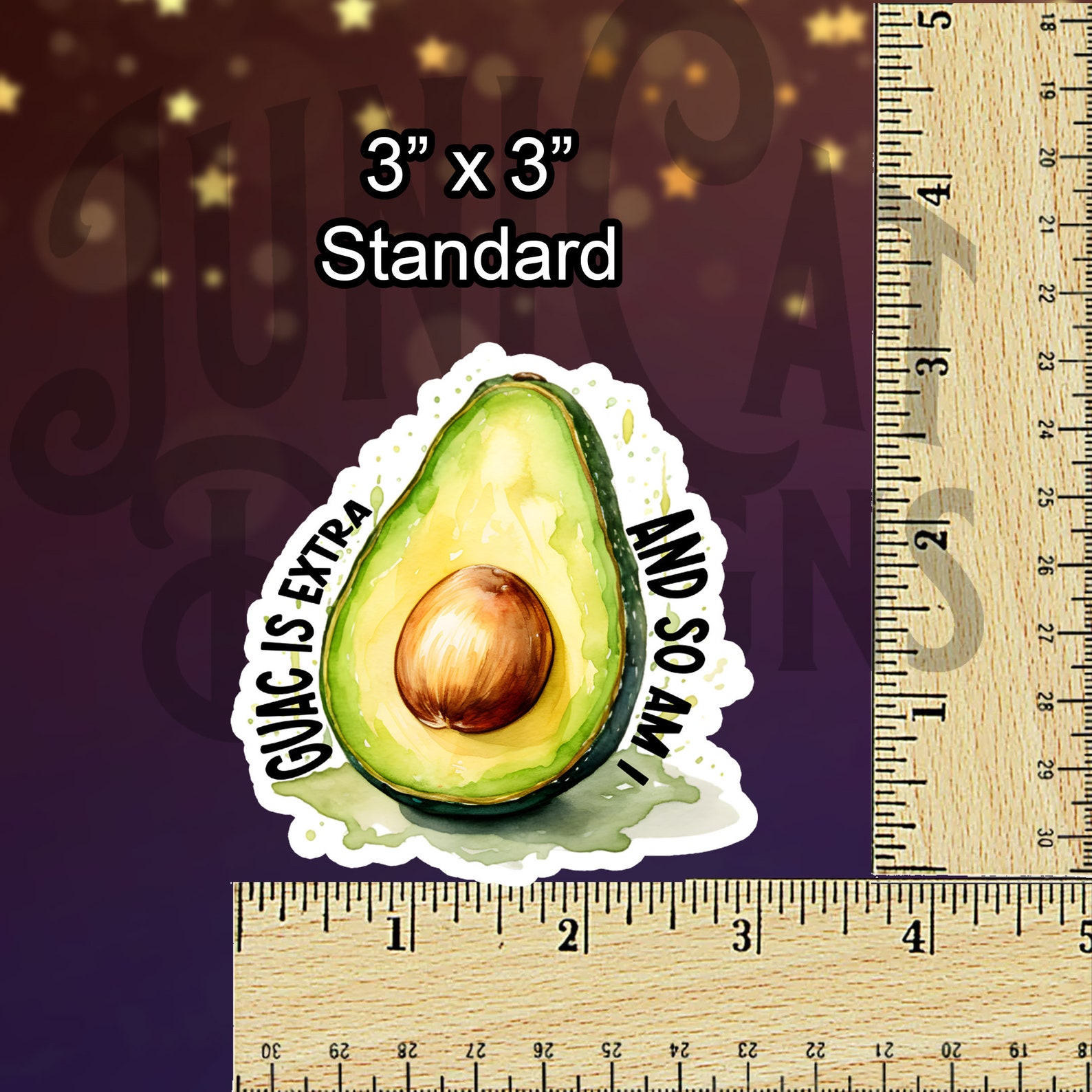 Guac is Extra and so Am I Sticker, Laptop Stickers, Funny Stickers ...