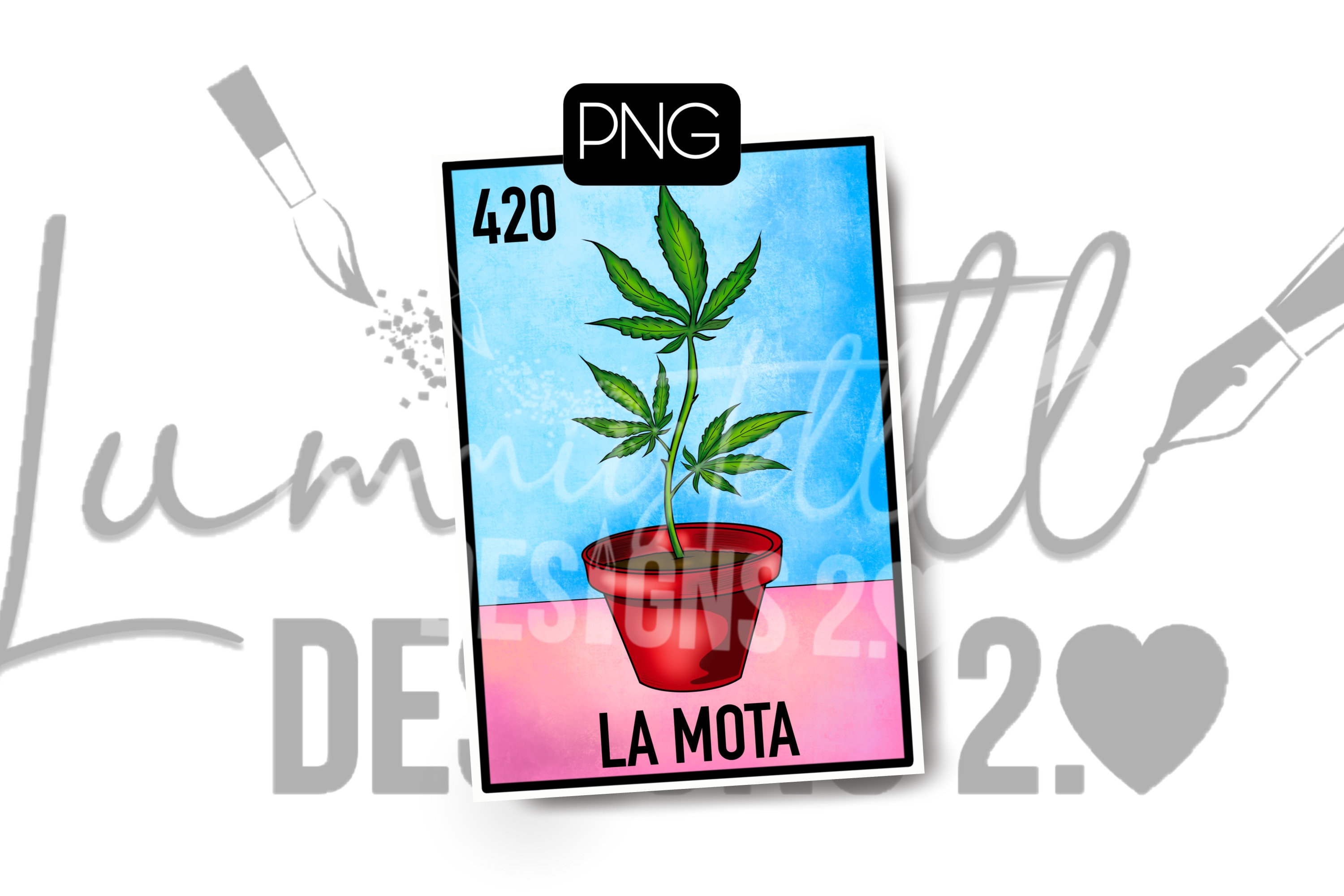 Original Design, La MOTA, PNG File, Loteria Card, Digital Download Only ...