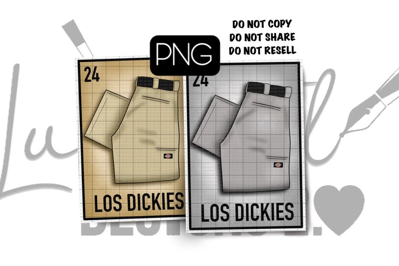 Los Dickies, Cholo, PNG File, Loteria Card, Digital Download Only - Etsy