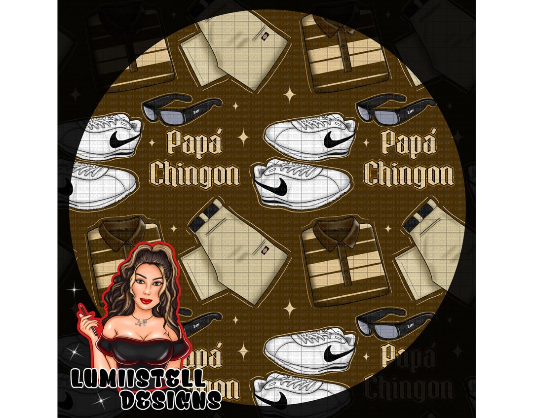 Papa Chingon, Brown, Cholo, Seamless, PNG File, Digital Download Only ...