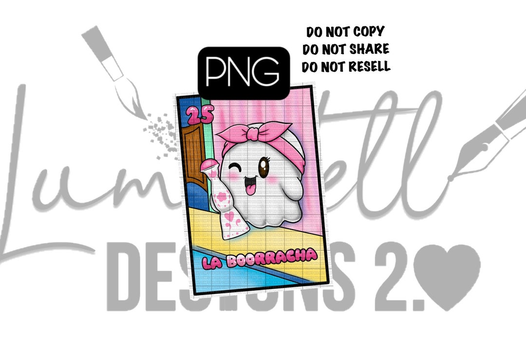 La Boorracha Loteria , Cholo, Spooky PNG File, Loteria Card, Digital ...