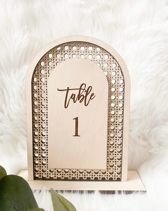 Rattan Table Numbers Boho Table Numbers Boho Table Decor - Etsy