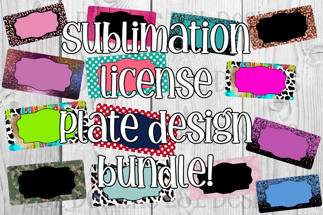 Multi-themed Sublimation License Plate Design Bundle - Etsy
