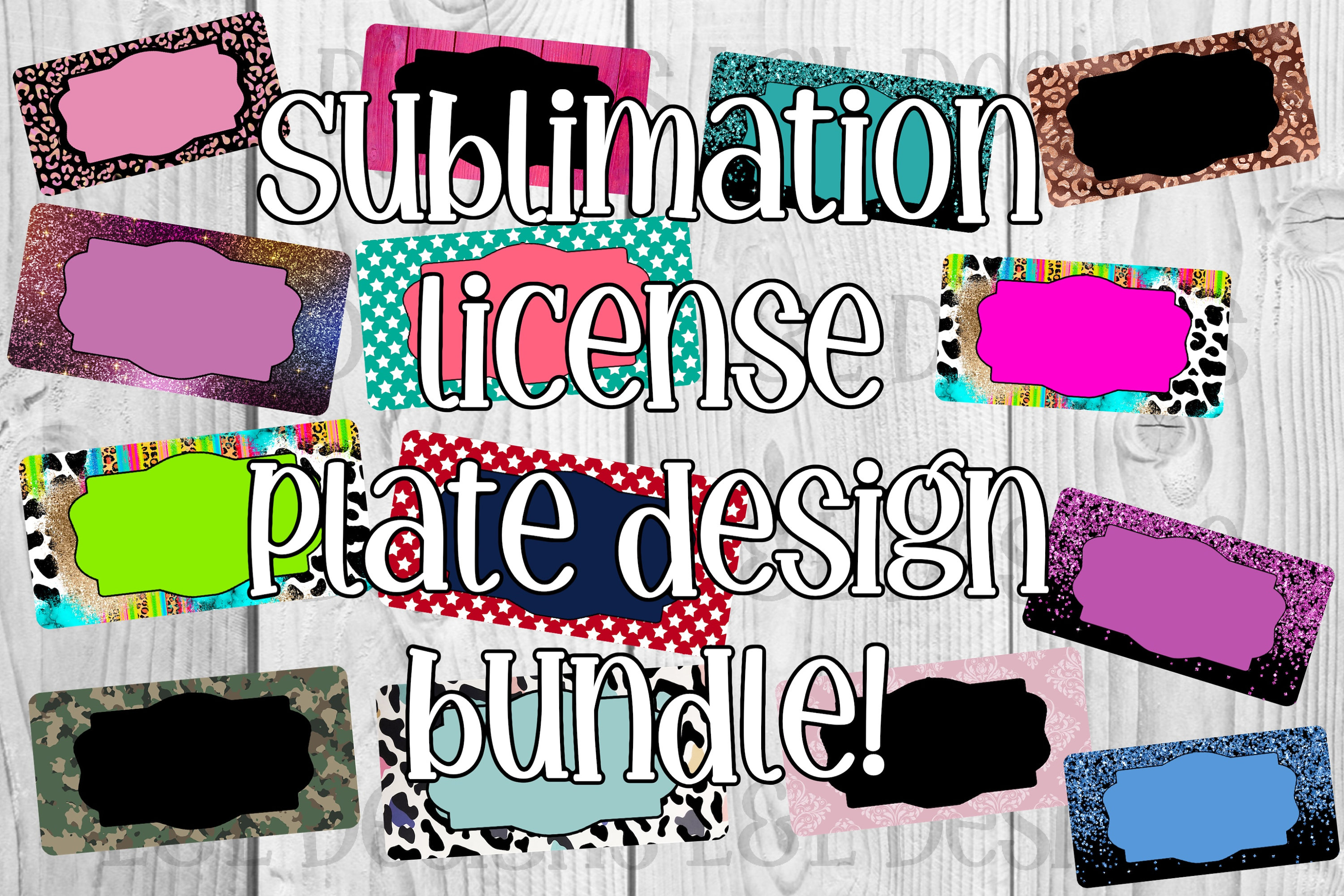 Multi-themed Sublimation License Plate Design Bundle - Etsy