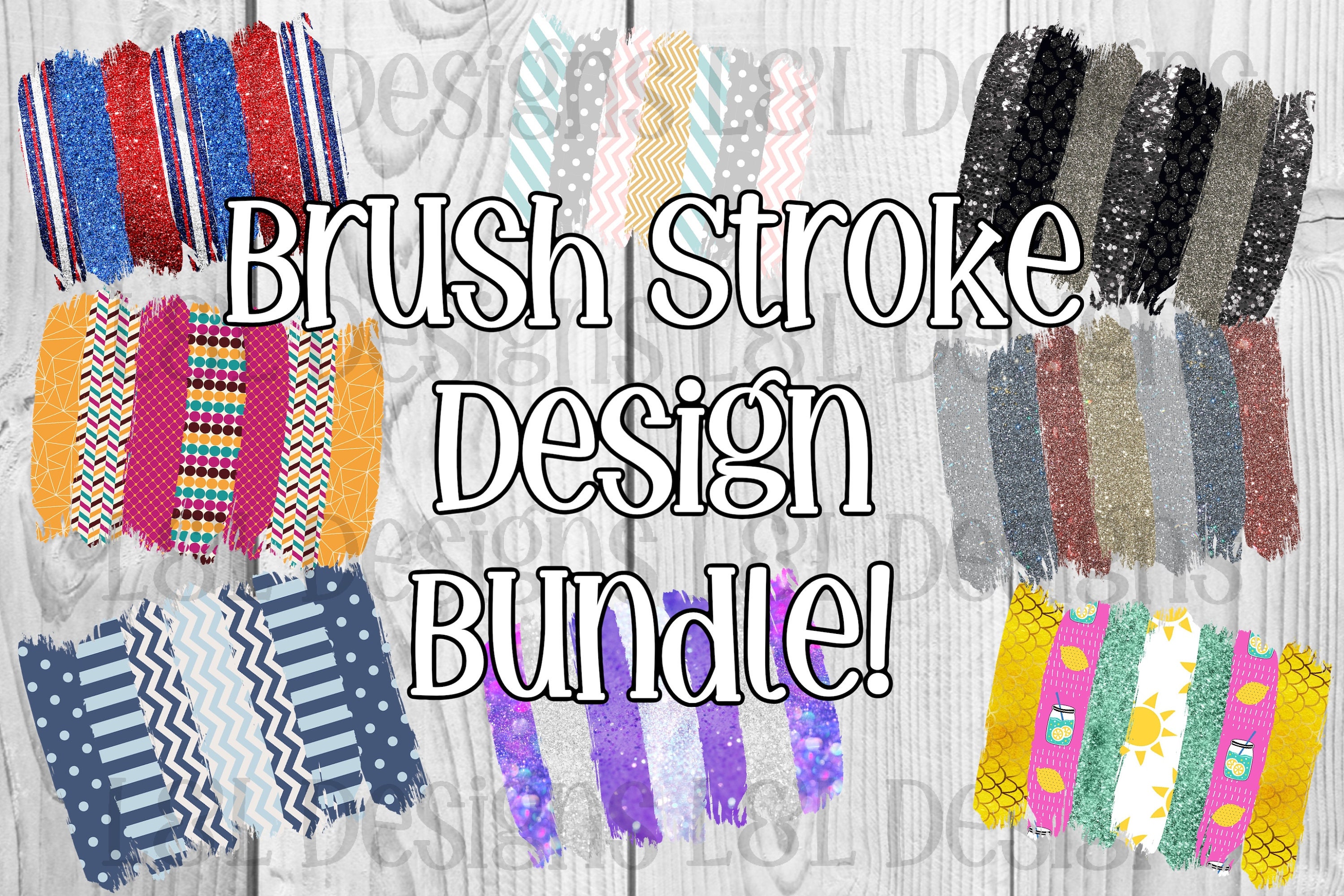 Colorful Sublimation Background Brush Stroke Background Bundle - Etsy